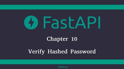 10 Fastapi Python Tutorial Verify Hashed Password Youtube