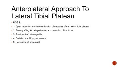 Proximal Tibia Surgical Approaches Pptx