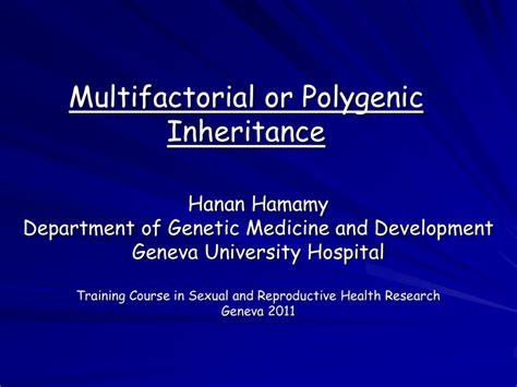 Multifactorial And Polygenic Inheritance Genetics Presentation