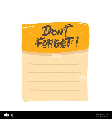 Don T Forget Sign On White Background Hand Drawing Stock Vector Image Art Alamy