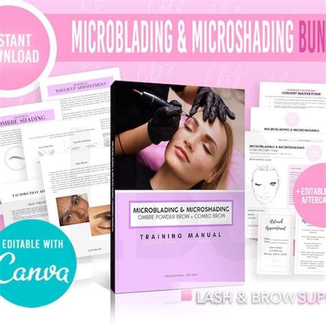 Editable Microblading Manual Microshading Manual Combo Brow Etsy