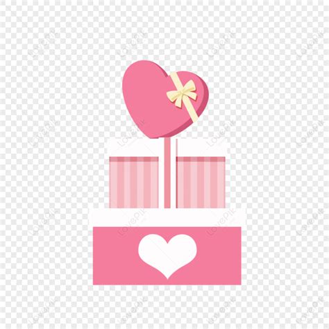 핑크 만화 일러스트 스타일 발렌타인 선물 상자입니다 우주꽃다발분홍 Png 일러스트 무료 다운로드 Lovepik