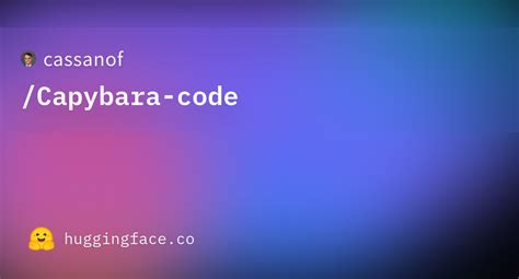 Cassanof Capybara Code Datasets At Hugging Face