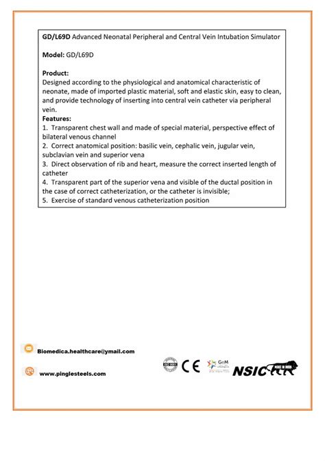 Picc Neonatal Model At Best Price In Ambala By Bio Medica Healthcare Id 2855112811188