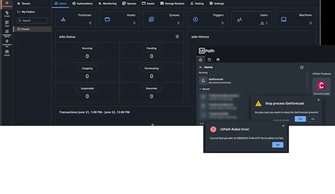how do i clear a process from assistant when the job cannot be found