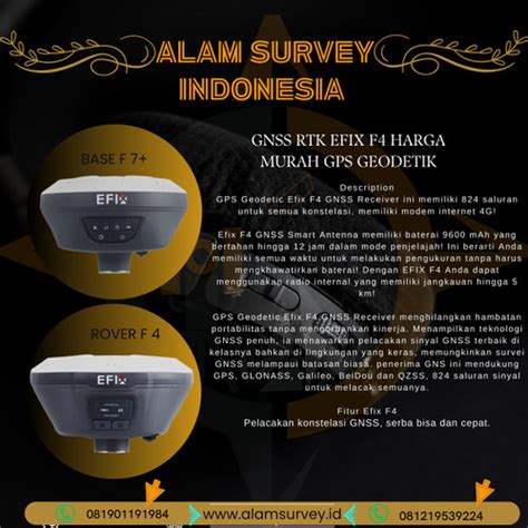 Jual Gnss Rtk Efix F4 Harga Murah Gps Geodetik Jakarta Barat Alam Survey Indonesia Tokopedia