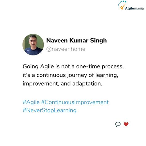 Naveen Kumar Singh On Linkedin Agile Learning Business