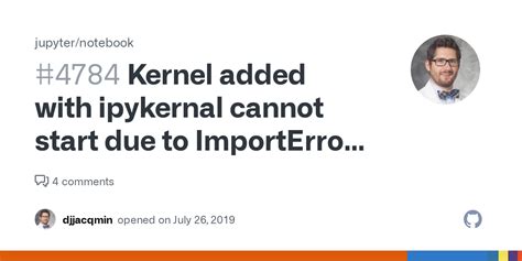 Kernel Added With Ipykernal Cannot Start Due To Importerror Dll Load Failed · Issue 4784