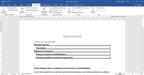 Tabla De Contenido En Word Mac At Regena Rudolph Blog