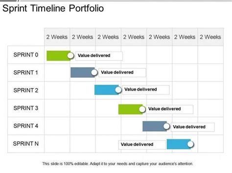 Sprint Timeline Portfolio PowerPoint Slide Background
