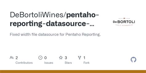 Github Debortoliwinespentaho Reporting Datasource File Fixed Width Fixed Width File