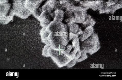 Scanning Electron Microscope Sem Image Of A Magnified Sample In The Lab 4k Stock Video