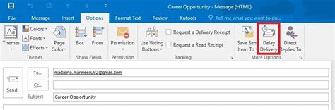 How To Delay Or Schedule Sending Email Messages In Outlook Appuals