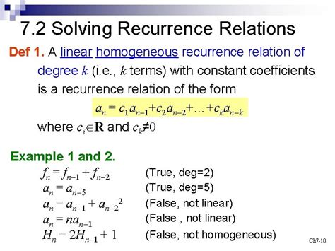 Discrete Mathematics Chapter 7 Advanced Counting Techniques Lingling