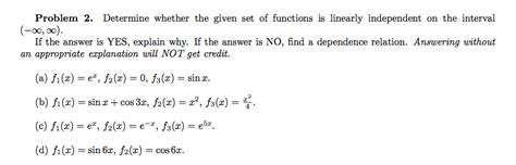 Solved Problem 2 Determine Whether The Given Set Of