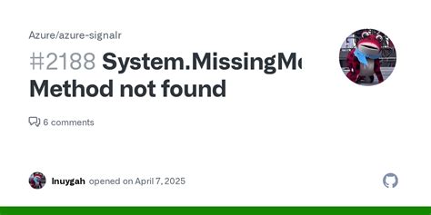 Systemmissingmethodexception Method Not Found · Issue 2188 · Azureazure Signalr · Github
