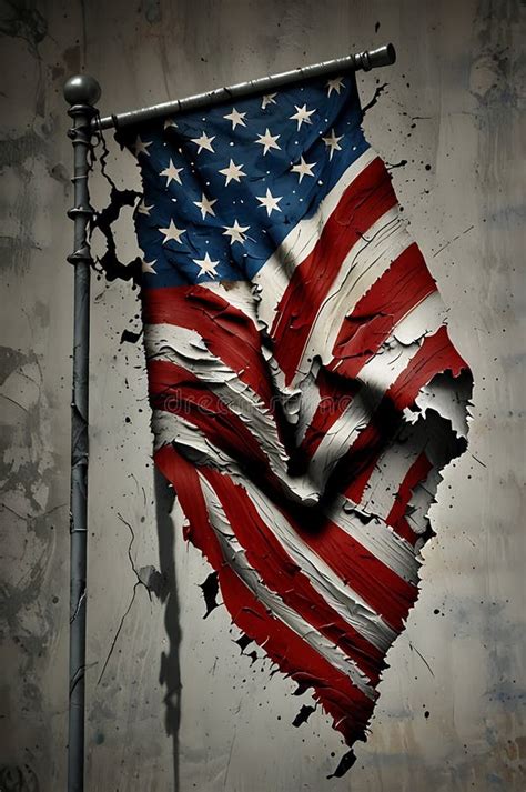 Broken Flag Representing The United States Stock Illustration Illustration Of Highquality