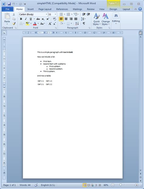 Html To Word Xmldocx