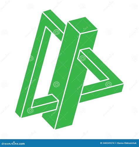 Logo Impossible Shape Optical Illusion Vector Optical Art Objects Geometric Figure Line