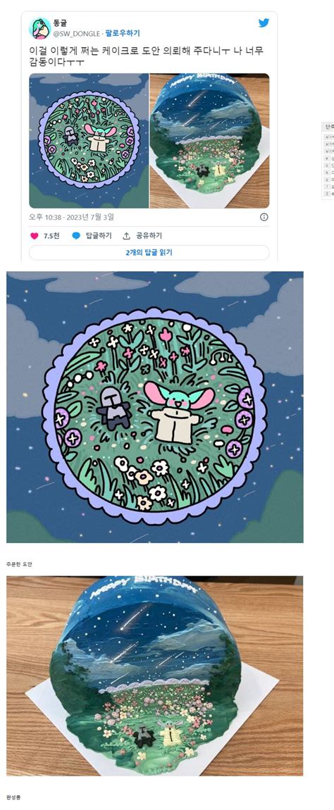 주문한 케이크 도안 250 실현해준 케이크 가게 인스티즈instiz 이슈 카테고리