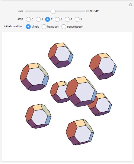 Truncated Octahedra Outer Totalistic Cellular Automaton Wolfram Demonstrations Project