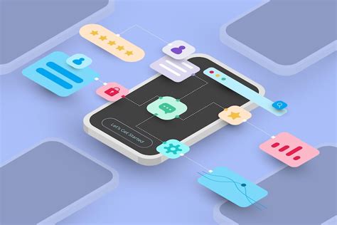 아이소메트릭 Uiux 배경 무료 벡터