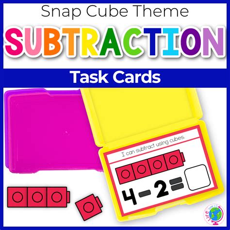 Subtraction Task Cards Snap Cubes Life Over Cs Club
