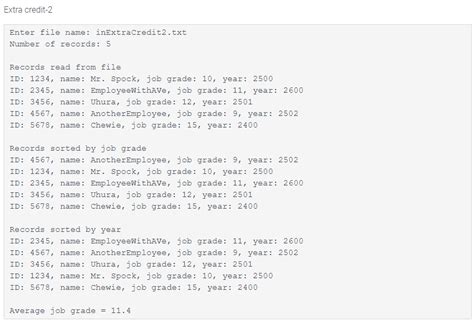 Solved Write A Program That Reads Employee Records From A