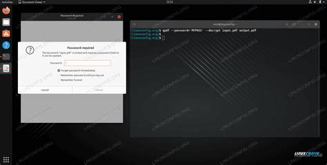 How To Remove Protection Password From Pdf Document Linux Tutorials