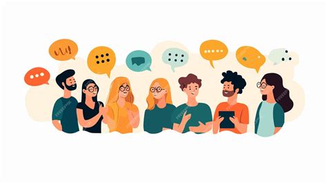 Engaging Dialogue Between Characters In Young Conceptual Setting Premium Ai Generated Vector