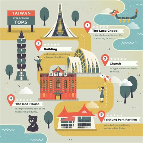 Mapa Precioso Del Viaje De Taiw N Ilustraci N Del Vector Ilustraci N De Fila Cultural