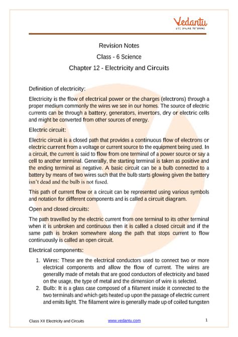 What Is Electric Circuit Class 6 Wiring Diagram