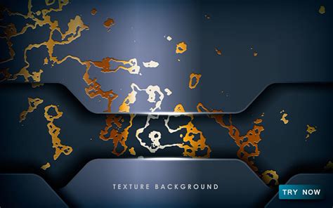 고급 블랙 오버랩 레이어 배경 검은 색 배경에 현실적인 황금 질감 0명에 대한 스톡 벡터 아트 및 기타 이미지 0명 3차원 형태 강철 Istock