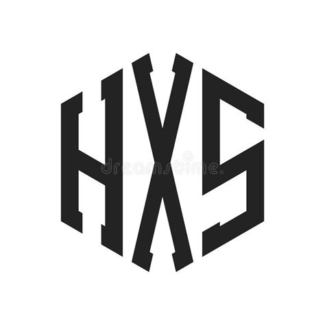 Hxs Logo Design Initial Letter Hxs Monogram Logo Using Hexagon Shape Stock Illustration