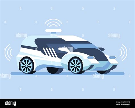 Futuristic Autonomous Self Driving Smart Car Automobile Sensors