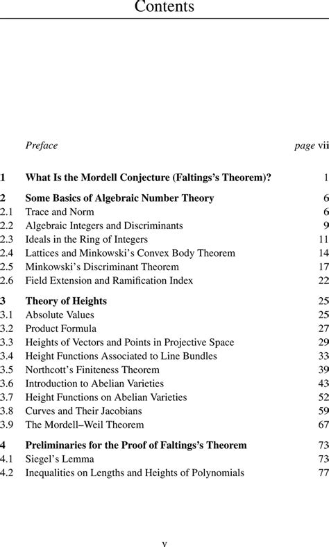 Contents The Mordell Conjecture