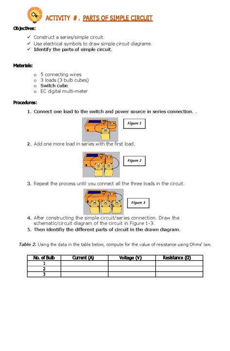 Activity 2 Constructing Series Circuit Objecti Ve Sconstruct A