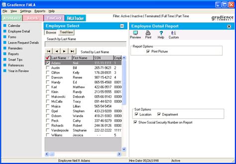 Fmla Tracker Employee Detail Report Gradience Support