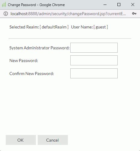 Change Password Dialog Box Properties Logi Analytics