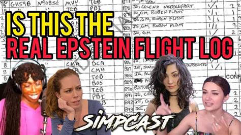 Simpcast Reacts To Epstein Flight Log Is It Real Chrissie Mayr