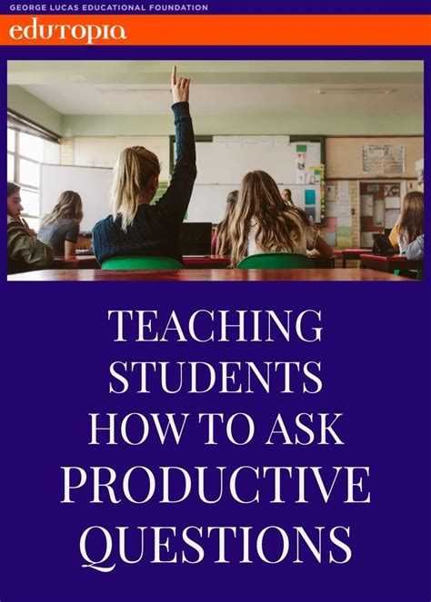 Teaching Students How To Ask Productive Questions Teaching Student Teaching Integrated Learning