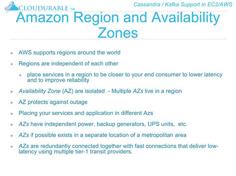 Amazon Aws Basics Needed To Run A Cassandra Cluster In Aws Ppt