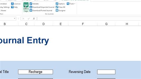 Import Journals From Excel To Sage Codis