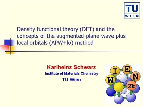 Density Functional Theory Dft And The Concepts Of