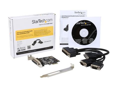 StarTech Com 2S1P PCI Express Serial Parallel Combo Card With Breakout Cable Model PEX2S1P553B
