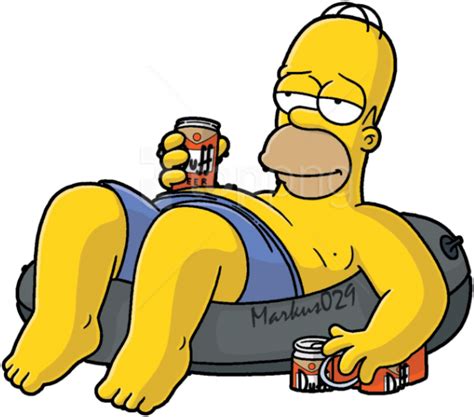 Download Relaxed Homer Simpsonwith Beer
