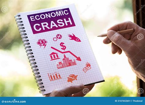 Economic Crash Concept On A Notepad Stock Image Image Of Finance