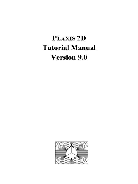 Plaxis 2d V90 2 Tutorial Manual Pdf