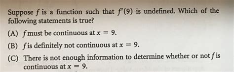 Solved Suppose F Is A Function Such That F 9 Is