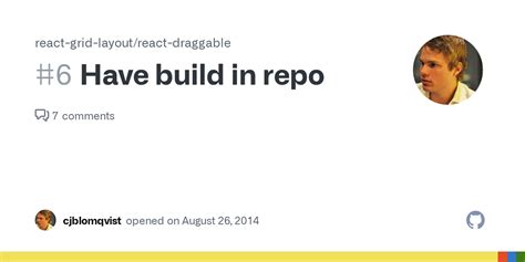 Have Build In Repo · Issue 6 · React Grid Layoutreact Draggable · Github